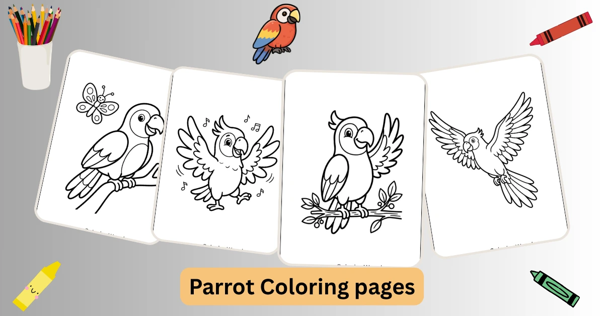 Parrot coloring pages - Free printables - coloringwonders.com