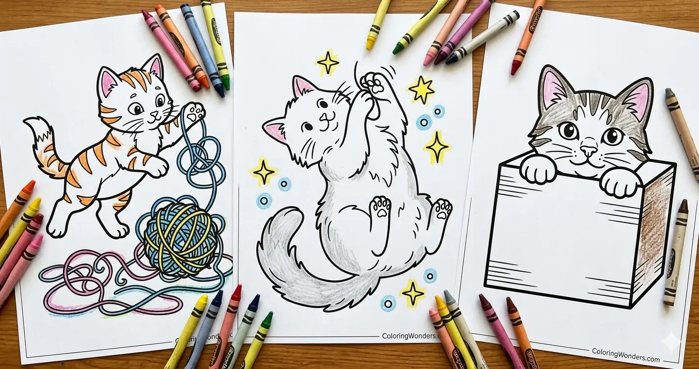 Cat Coloring Pages Printable – Free PDF Download - coloringwonders.com