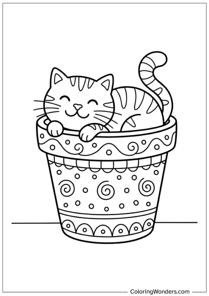 Cat Coloring Pages Printable – Free PDF Download - coloringwonders.com